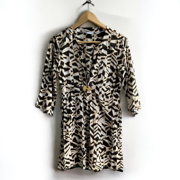 Trina Turk | Swim | Trina Turk Moyen Mediana Deep V Sheer Cotton ...